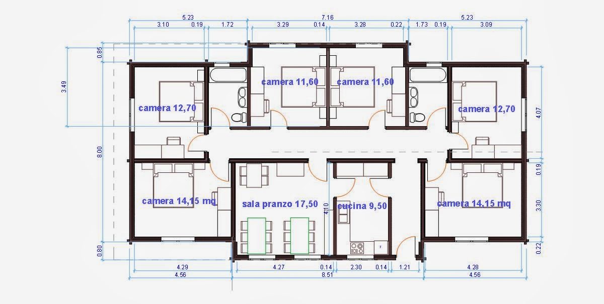 Progetti di case in legno: B & B 153 MQ