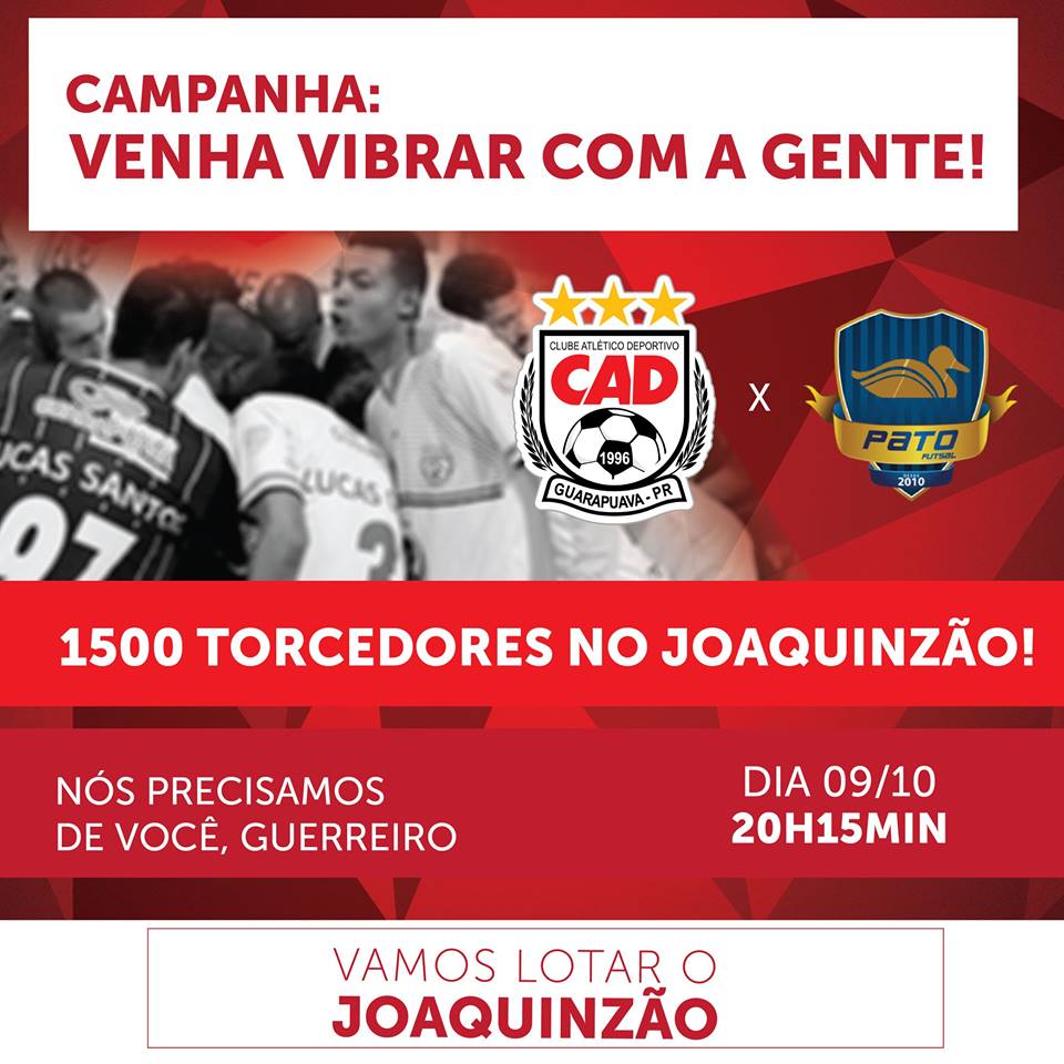 Blog do Elói Turvo: CAD LANÇA CAMPANHA PARA LOTAR O JOAQUINZÃO