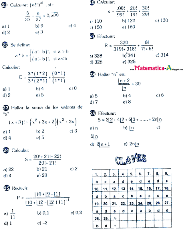 FACTORIALES CONCEPTOS Y EJERCICIOS DESARROLLADOS ~ MATEMATICAS ...