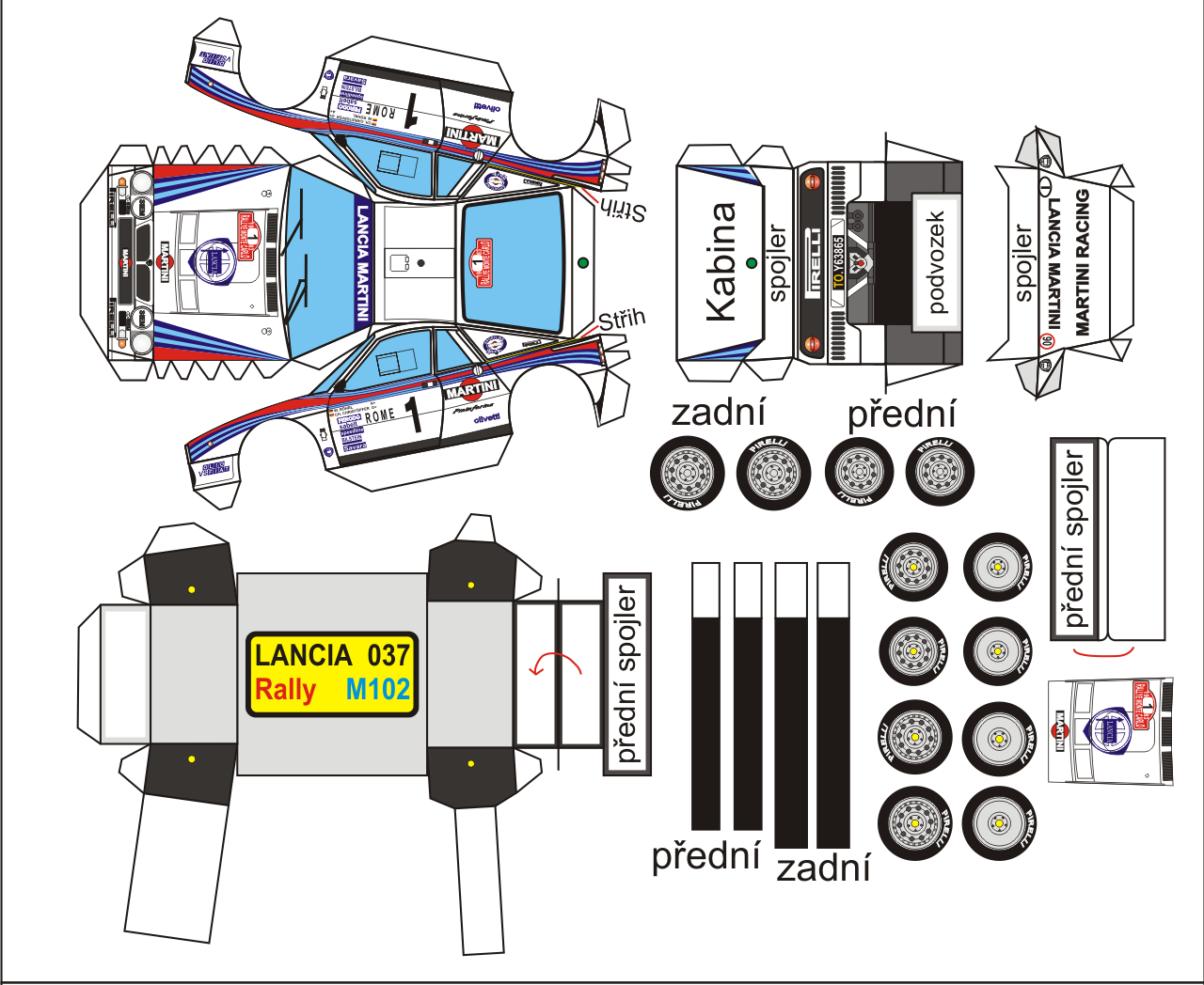 SP. Papel Modelismo: PaperCraft Lancia 037 Rally