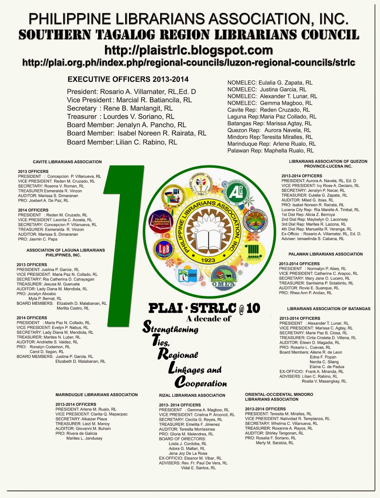 PLAI - Southern Tagalog Region Librarians Council: NBW Souvenir Program Ads