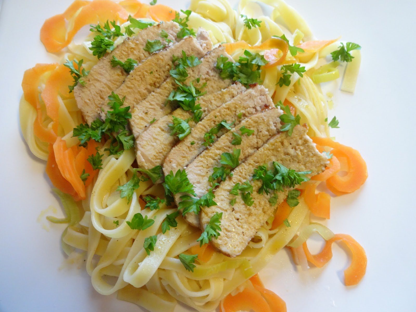 Edels Mat : Svinefilet med appelsin - og pasta med grønnsaker