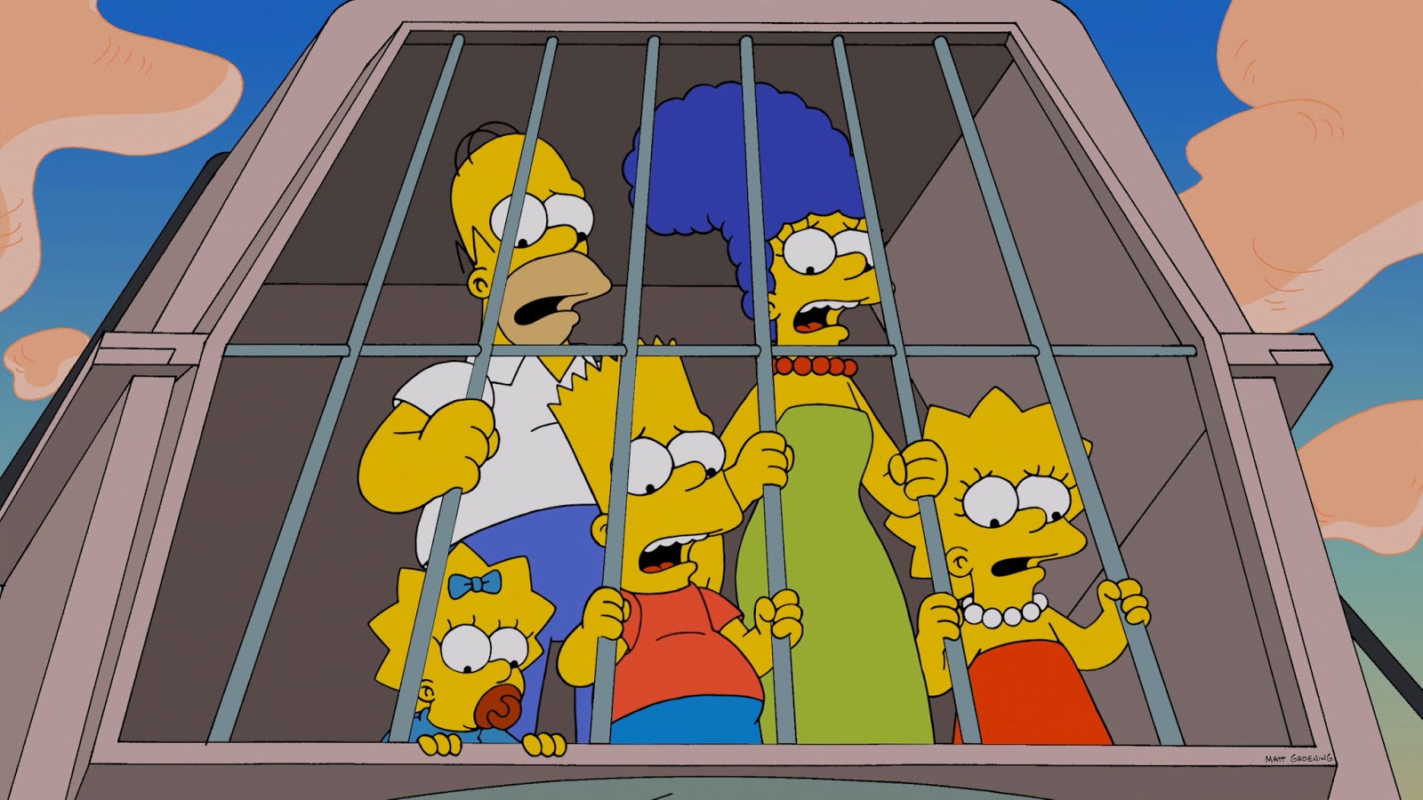Homer Simpson: "Wait, are you telling me we're prisoners in this cage?!"