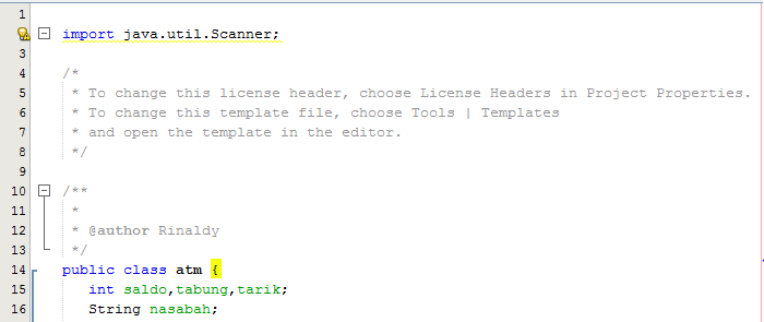 Playground Of Words: Program sederhana ATM(Anjungan Tunai Mandiri) Java ...