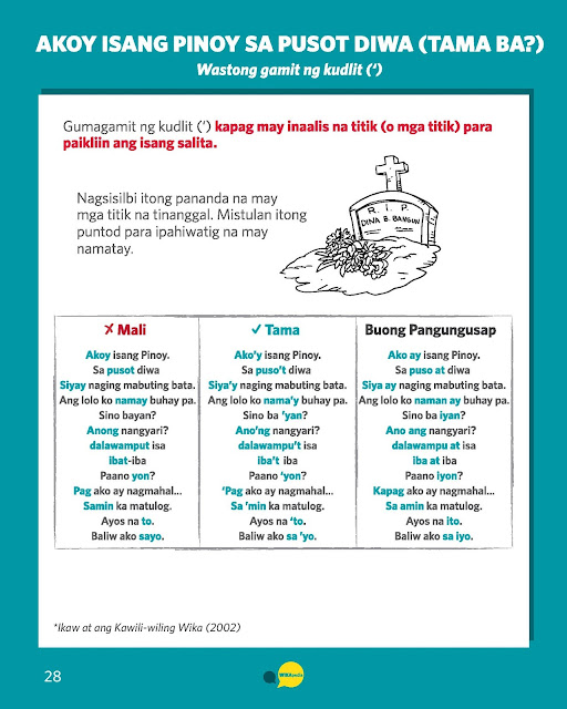 Pinoy Ako: Wastong gamit ng KUDLIT (')