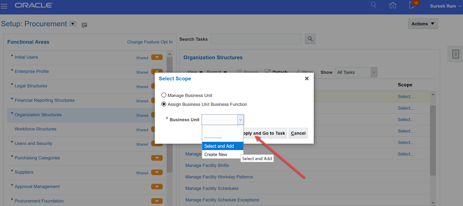 Oracle ERP Cloud Fusion - Business Unit Creation