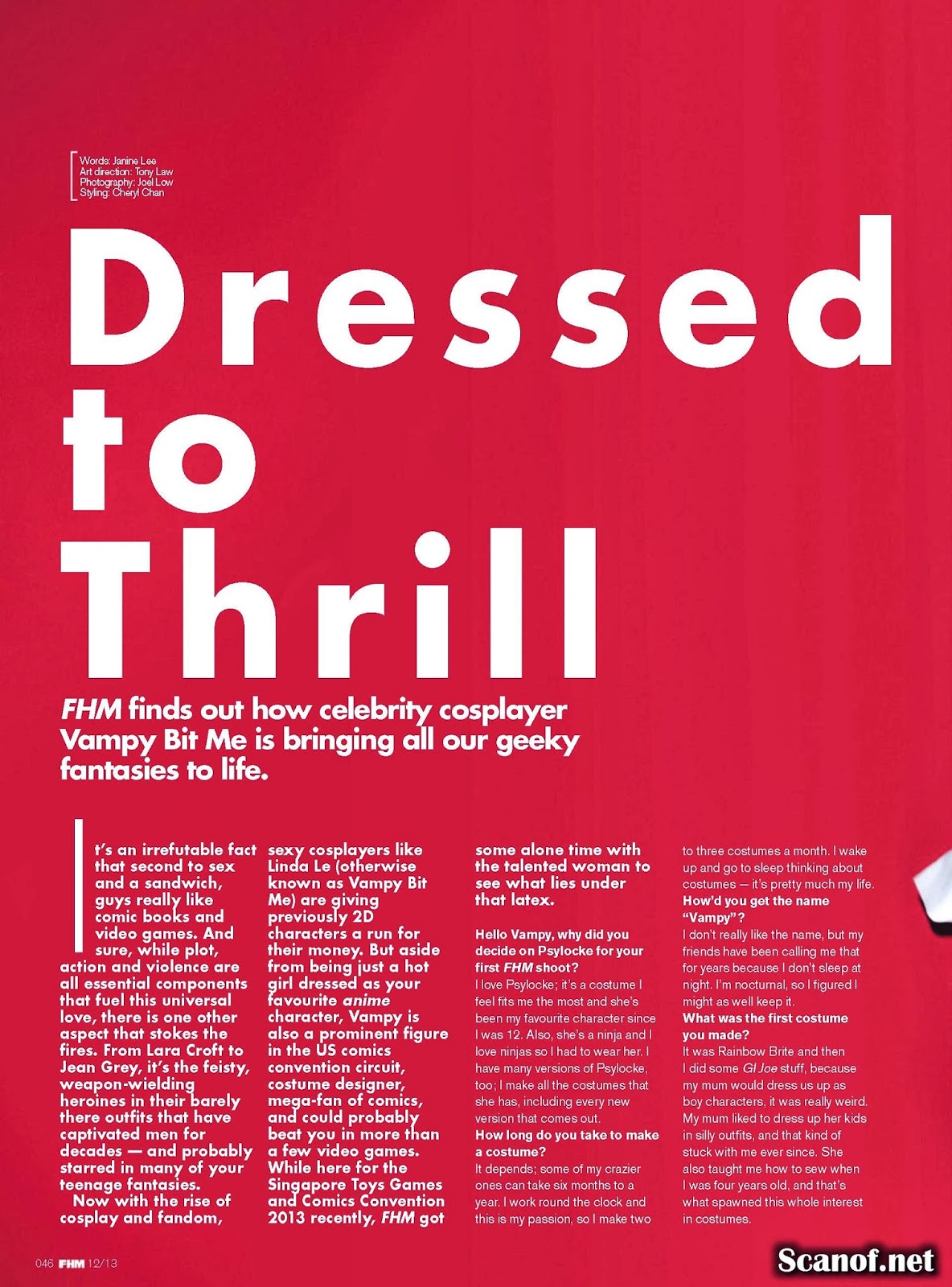 Vampy Bit Me - FHM Singapore Magazine December 2013 | Magazine Photoshoot