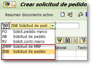 Creación de SOLPED Para Abastecimiento
