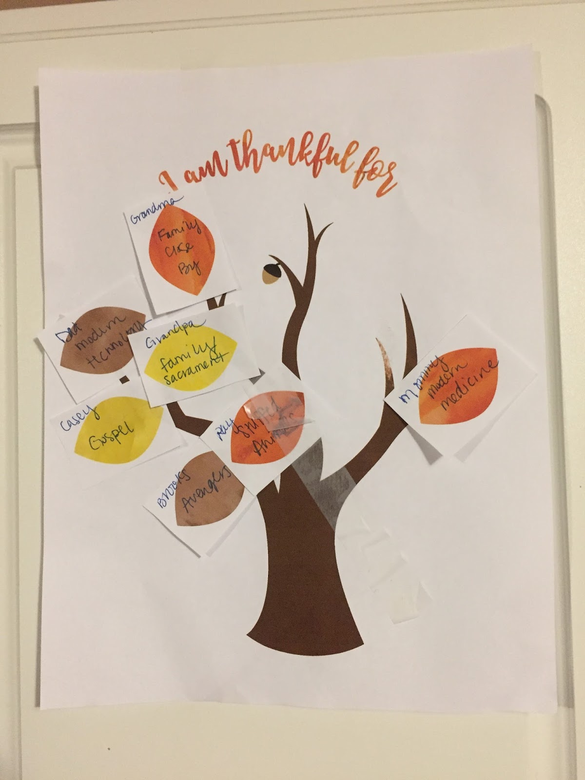 FHE Lesson: Gratitude Tree