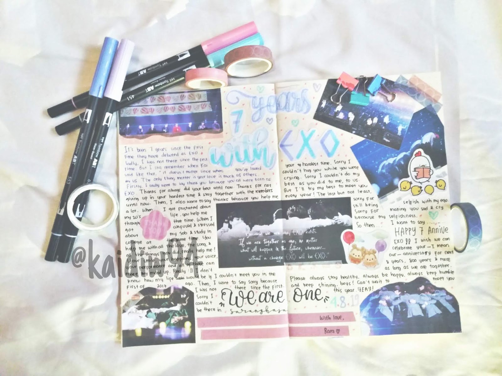 My First Bullet Journal; Happy 7th Anniversary... EXO! - For EXO 94 Line