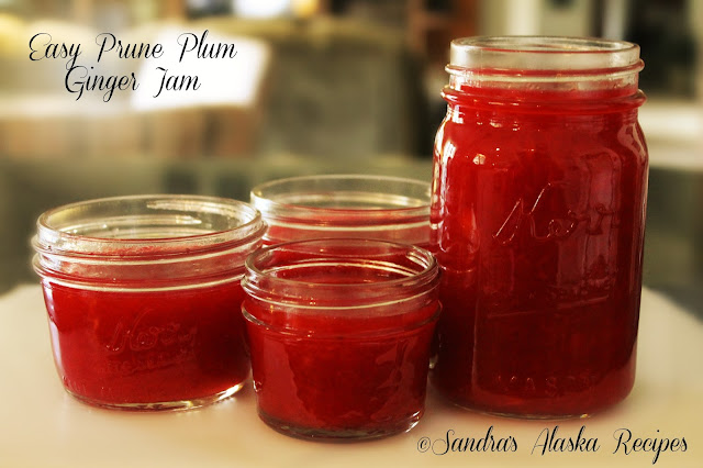 Sandra's Alaska Recipes: SANDRA'S EASY PRUNE PLUM GINGER JAM