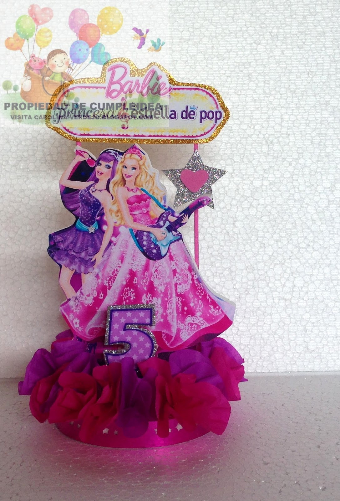 DECORACIONES INFANTILES: barbie la princesa y la estrella del pop