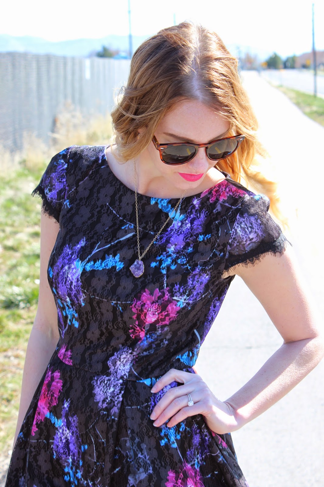 My Wardrobe Staples Purple Floral Print
