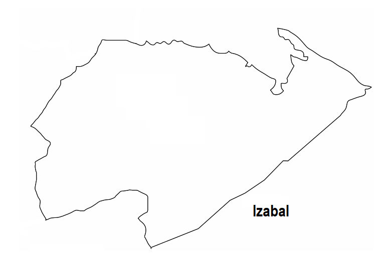 Blog de Biologia: Mapa del departamento de Izabal (Guatemala) para colorear