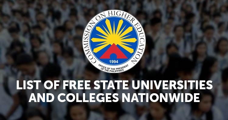 STATE COLLEGES AND UNIVERSITIES COVERED BY FREE TUITION LAW
