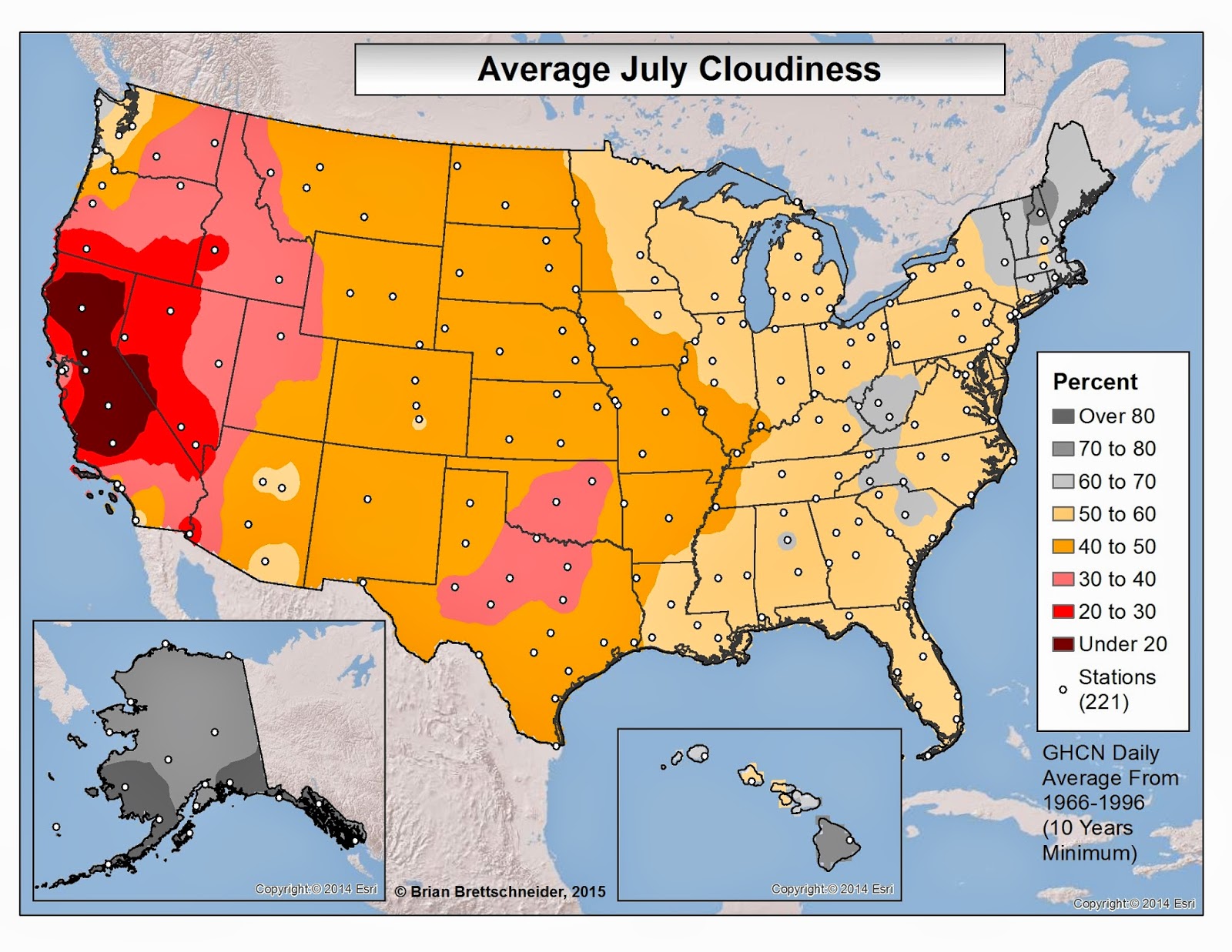 Brian B.'s Climate Blog: Average Cloudiness