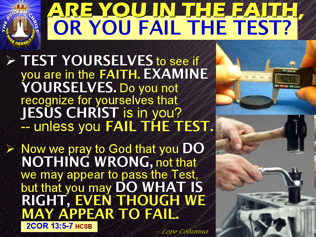 COLUMNA BITES OF WISDOM: TEST YOURSELVES TO SEE IF YOU ARE IN THE ...