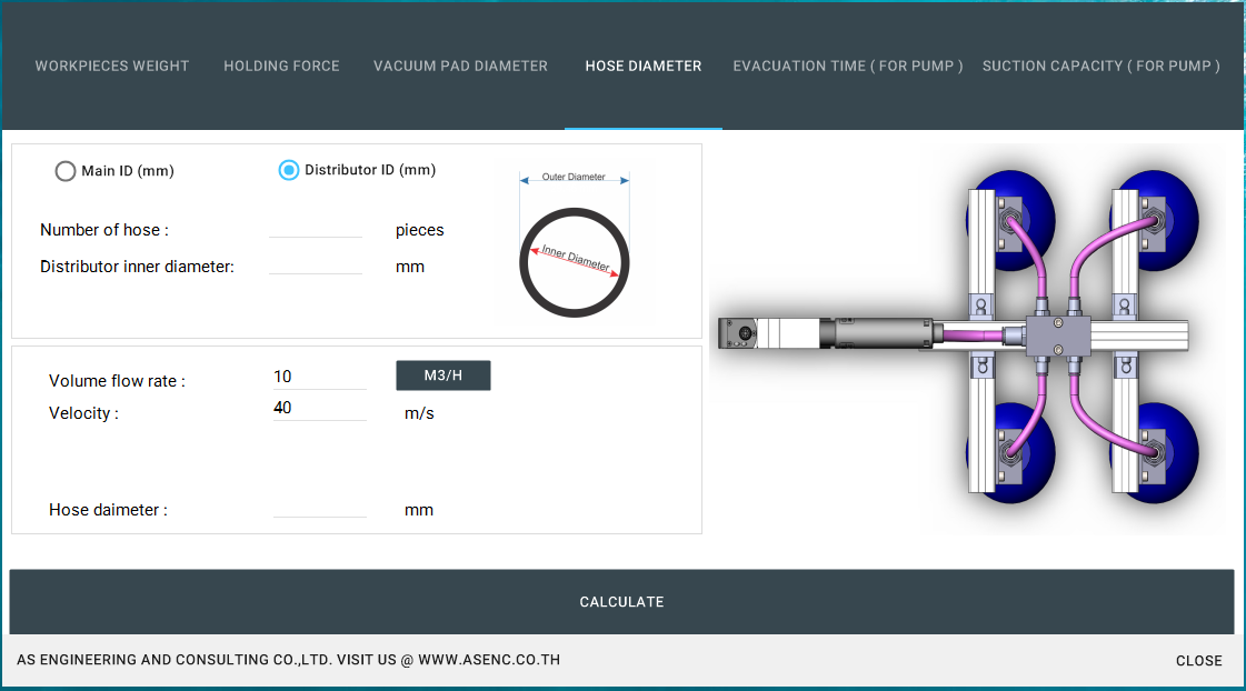 Vacuum Gripper System ( ระบบแวคคัม หรือระบบสูญญากาศ ): Vacuum Calculation Tools