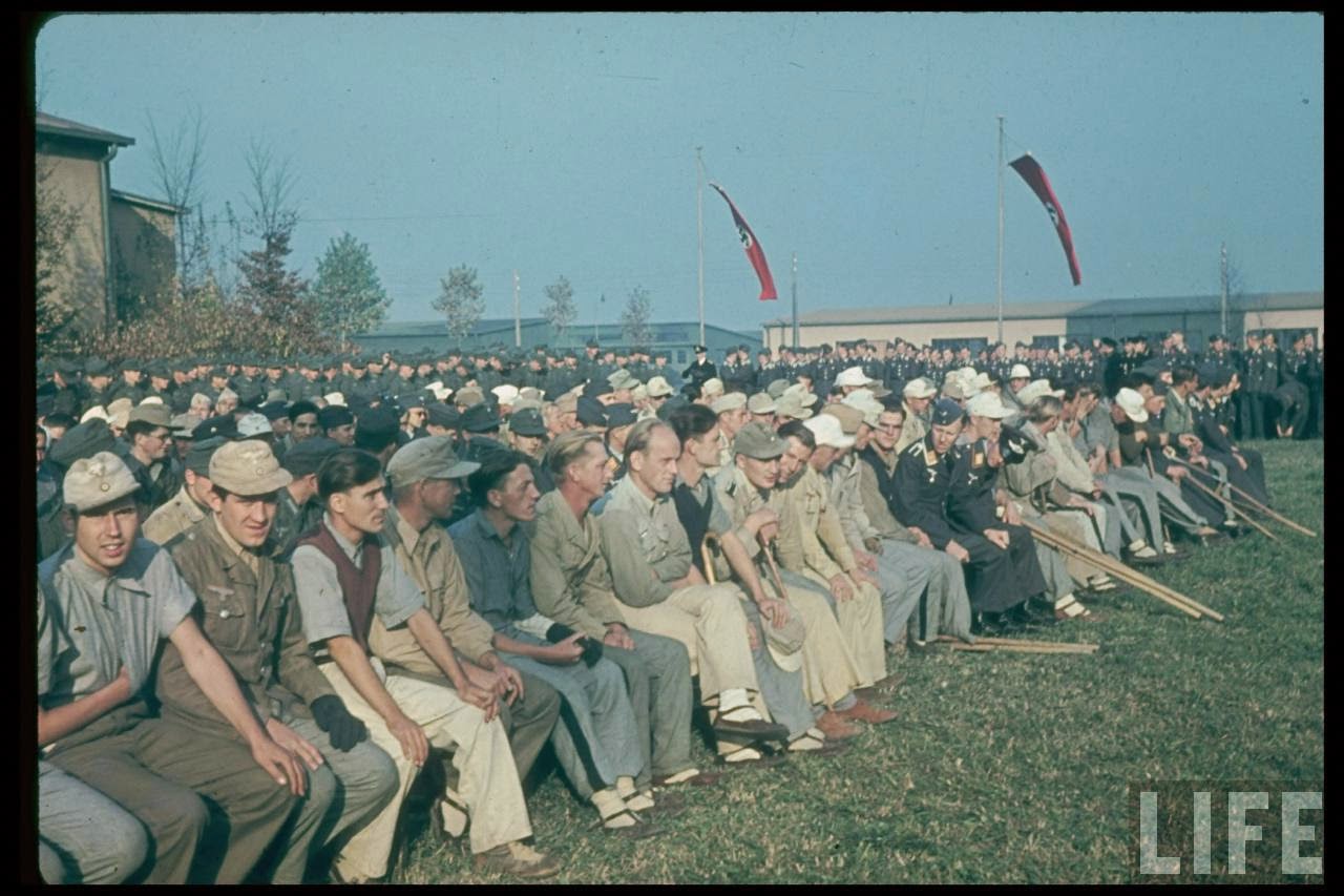 World War II in Color: German POWs Arrived in Germany for Repatriation