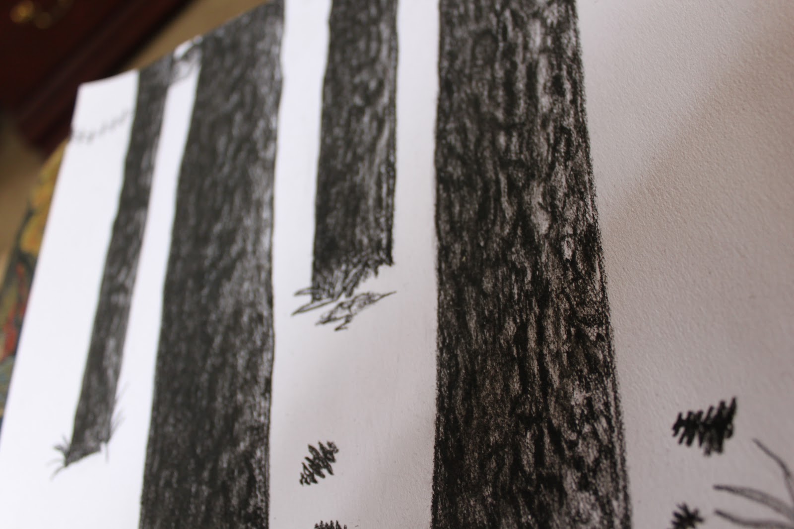 charcoal drawing: The tree's