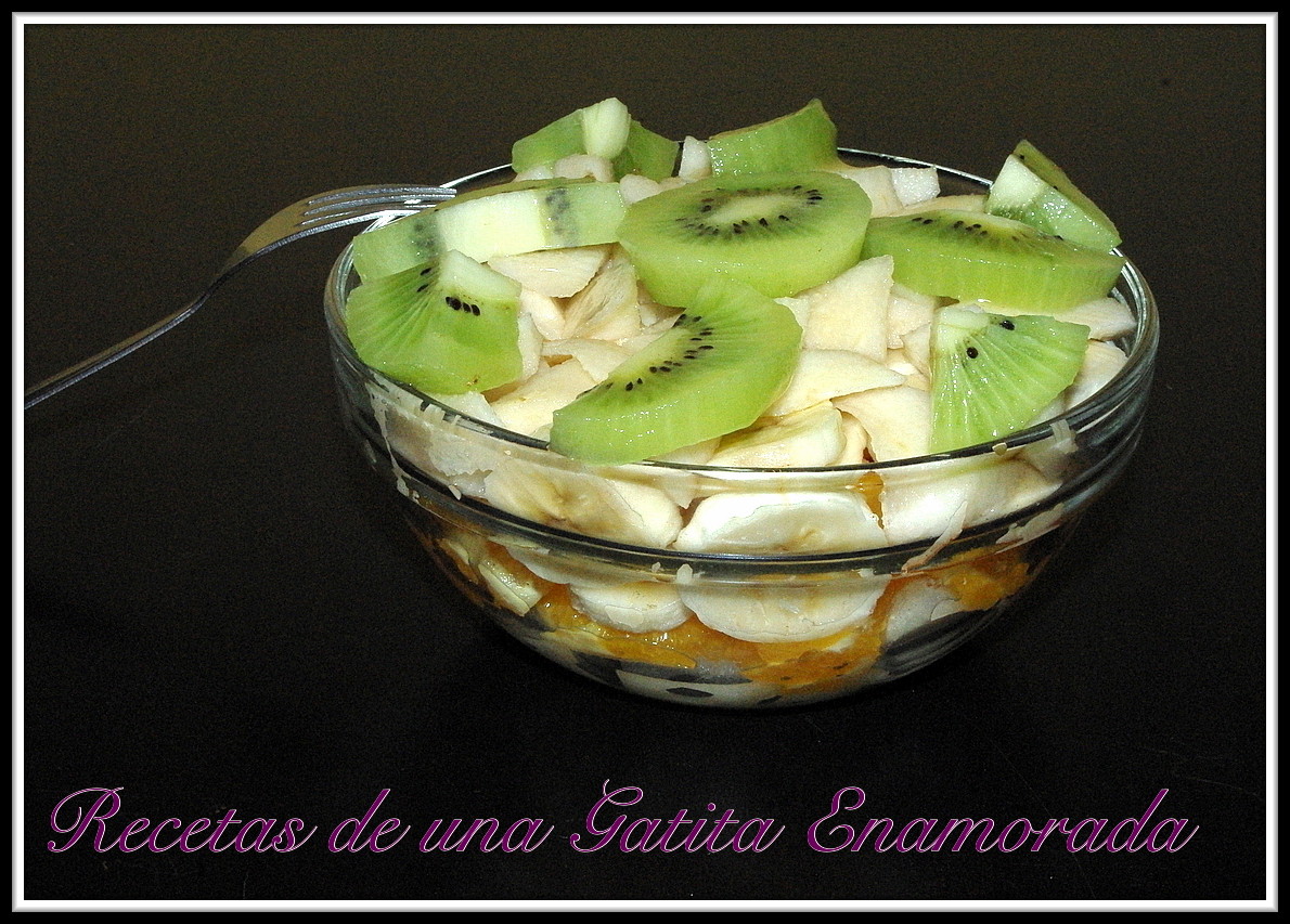 MACEDONIA DE FRUTAS CON MIEL - Recetas de una Gatita Enamorada