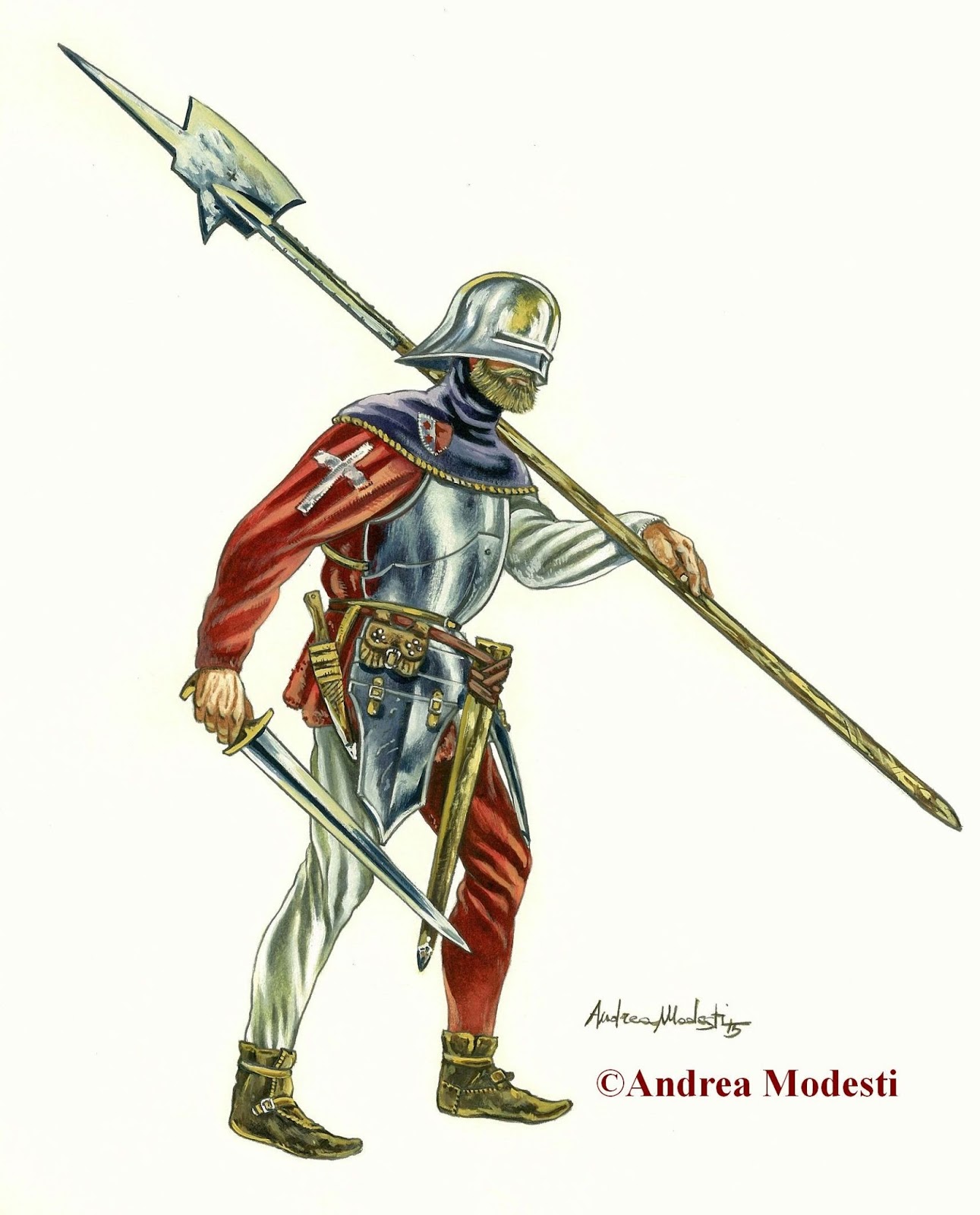 Andrea Modesti Art and Illustration: Swiss halberdier, Morat/Murten ...