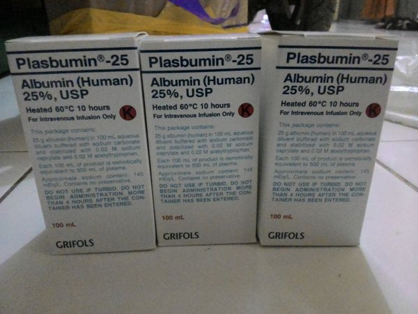 Produk dan Jasa: Jual Plasbumin 25 %, vol. 100 ml