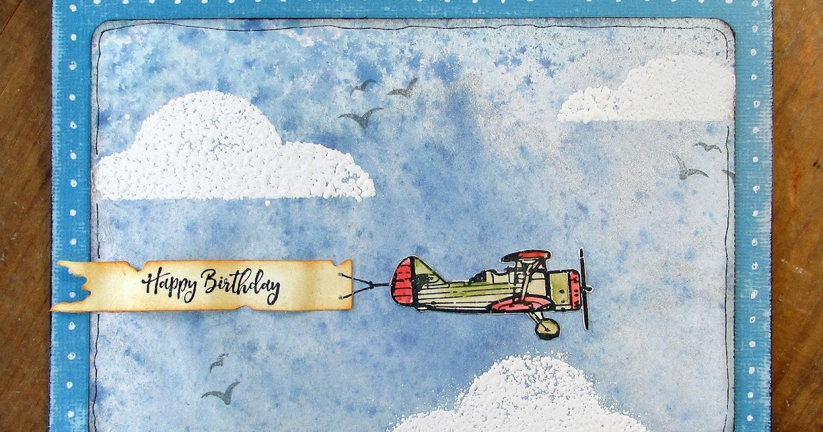 Creative Juice: High Flying Birthday Card with Topflight Stamps