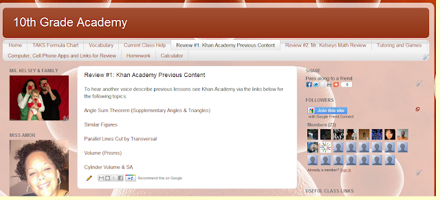 10th Grade Academy: Review: Khan Academy