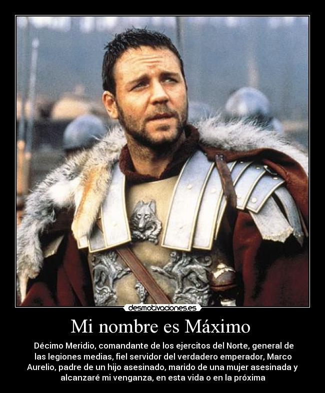 El gladiador romano Maximus