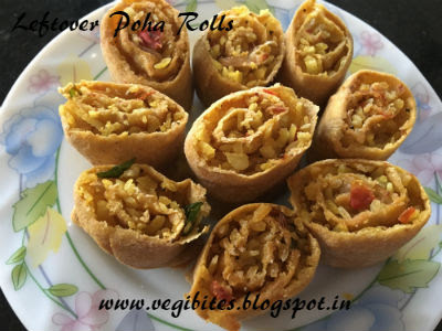 Leftover Poha Rolls | Vegetarian bites to tickle your senses