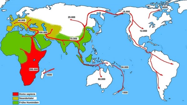 LA EVOLUCIÓN DE LA ESPECIE HUMANA: EXPANSIÓN DEL SER HUMANO