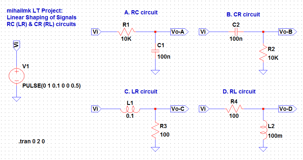 Electro-Magnetic World: Linear Shaping of Signals | RC(LR) & CR(RL) circuits