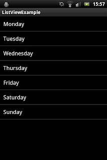 Android tutorials: Android ListView Example