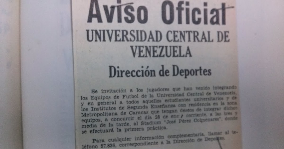 HISTORIA DEPORTIVA DE LA UNIVERSIDAD CENTRAL DE VENEZUELA: El Equipo de Fútbol de la UCV en ...