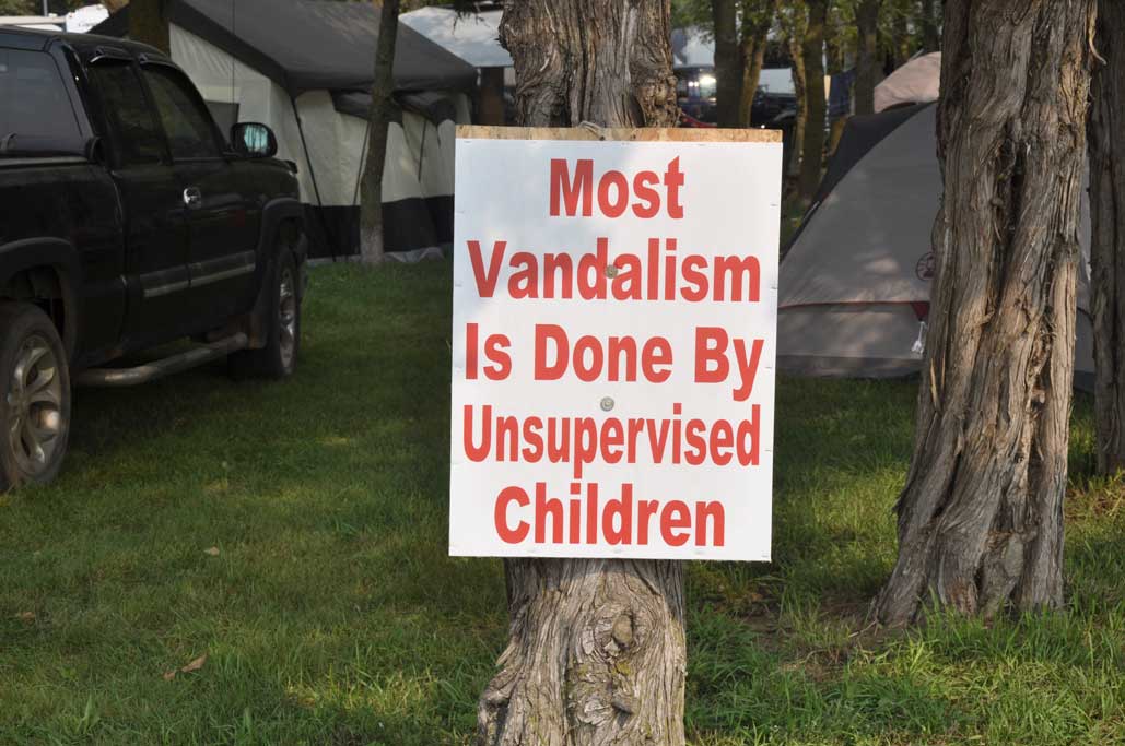 Taken For Granted: Vandalism Sign