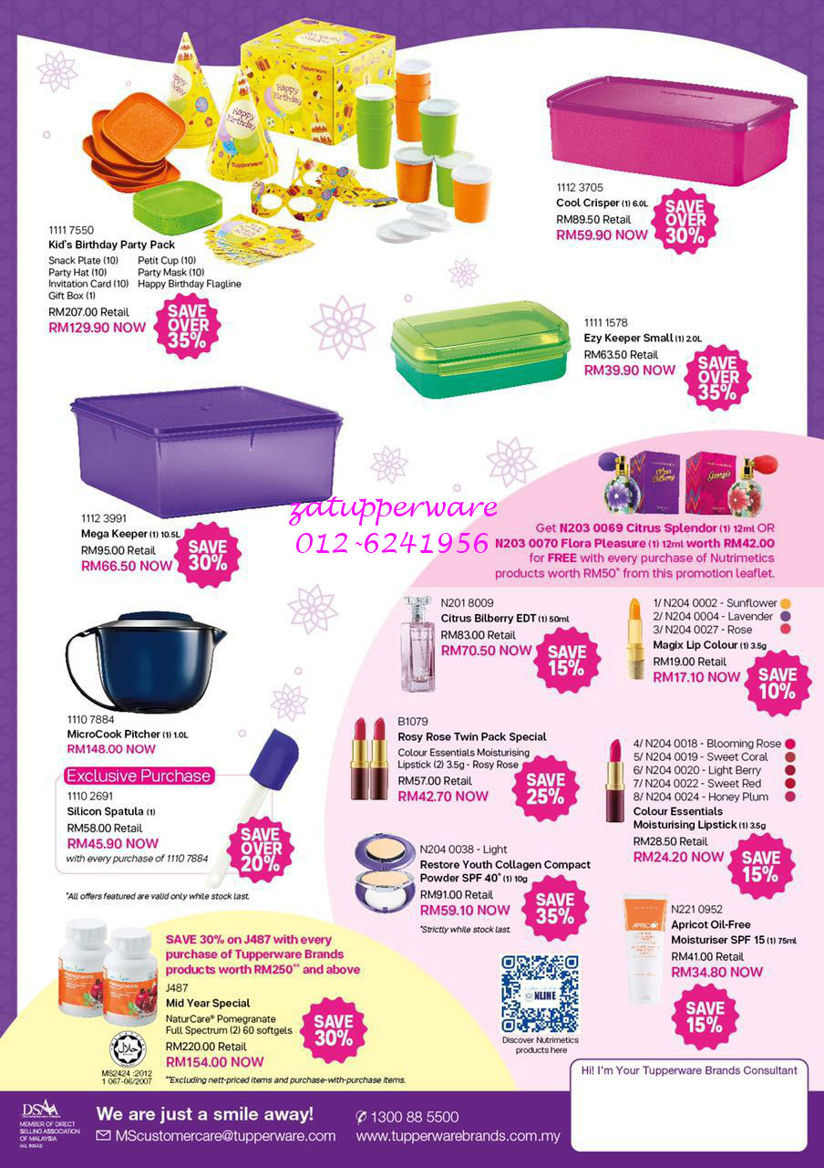 Za Tupperware Malaysia : Flyers Festival Raya 24th June - 12th July 2016
