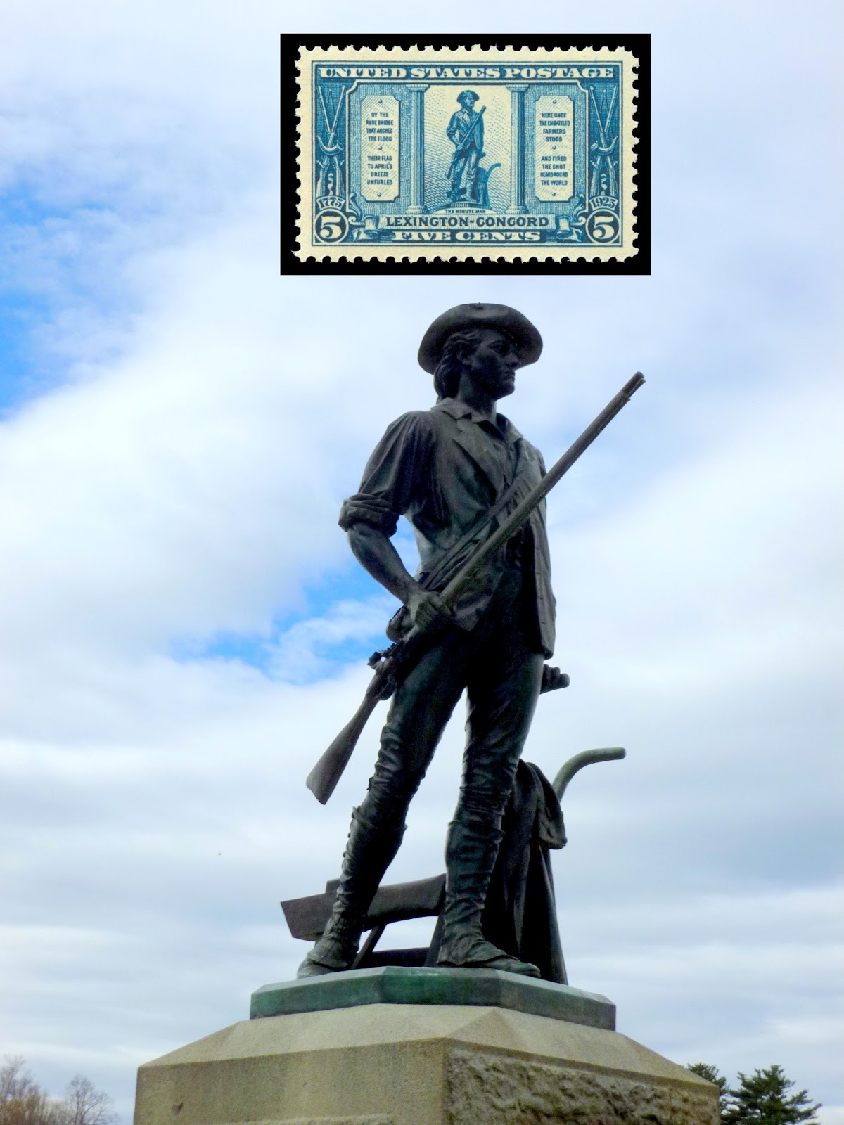 Photo-ops: Philatelic Photograph: Minuteman Statue - Concord, MA