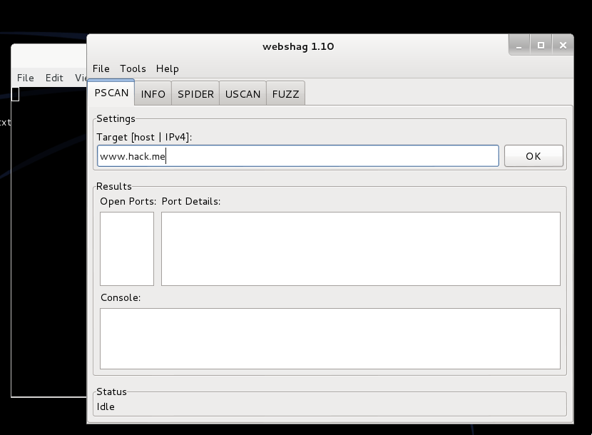 MELIORATE: WEBSHAG : Scan a Web server@Kali Linux