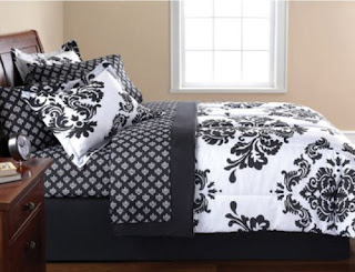 Black and White/Cream Toile & Damask Comforters and Bedding Sets