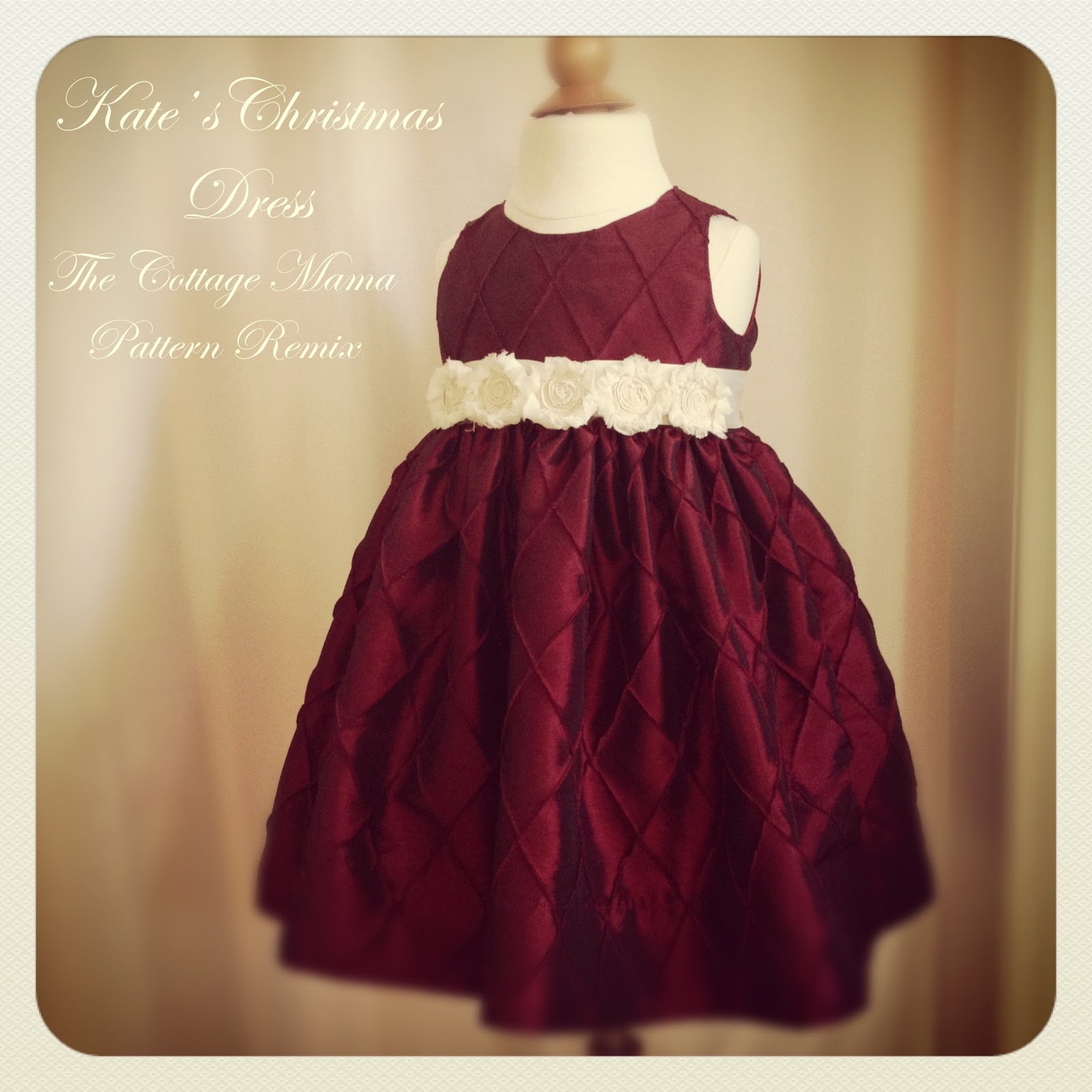 Two Bees and a Belle: Kate's Christmas Dress: The Cottage Mama Party ...