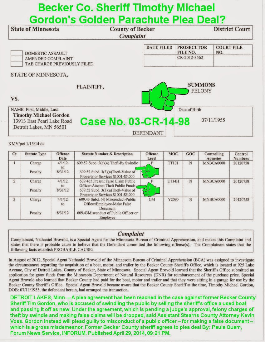 Lion News: Scandal Alert! “Sweetheart” Prosecution Of Former Becker Co ...