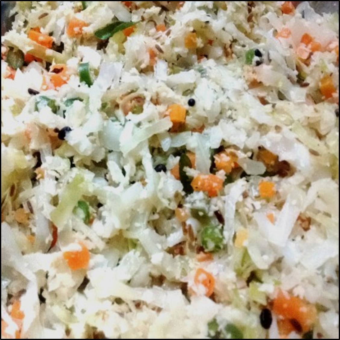 Cabbage Carrot and Beans Stir fry - Tirunelveli Kadhamba Thuvaram