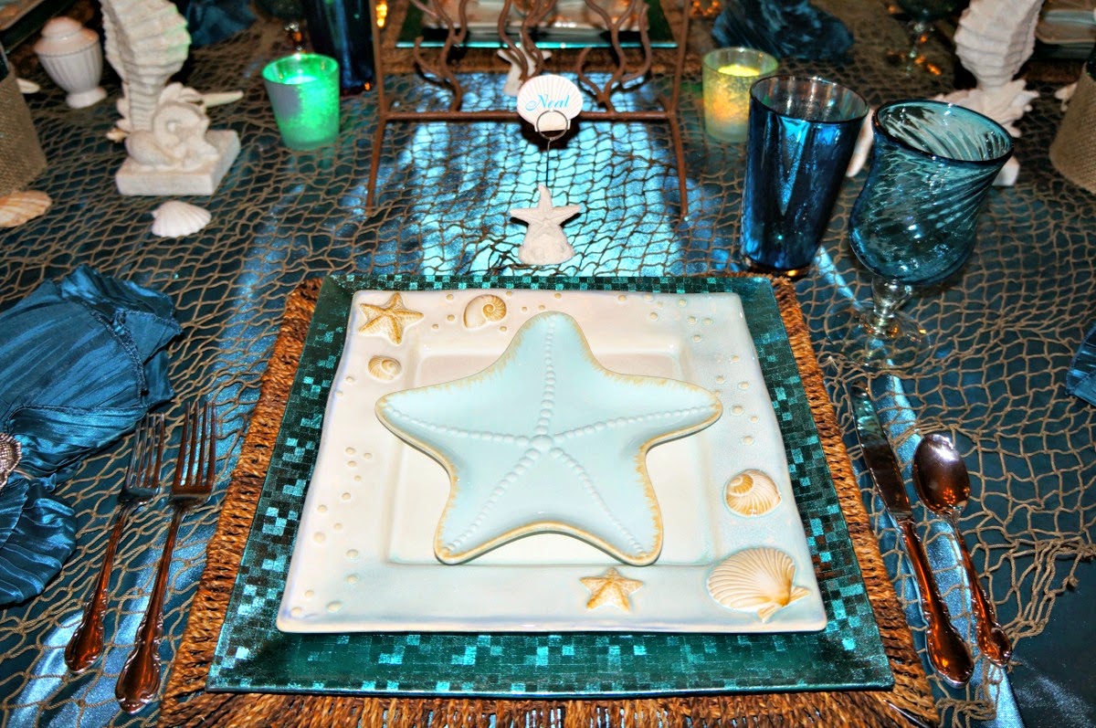 Sea Themed Tablescape | Life and Linda
