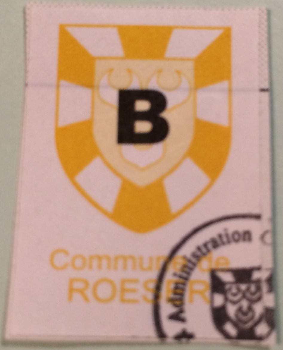 Luxembourg Communal Revenue Stamps: Roeser