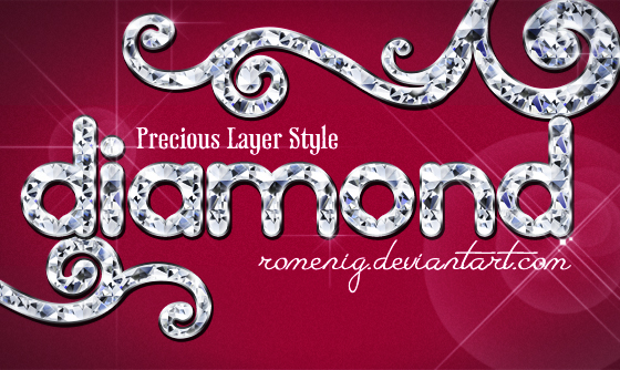 Efeito Photoshop: Amazing Free Diamond Photoshop Style