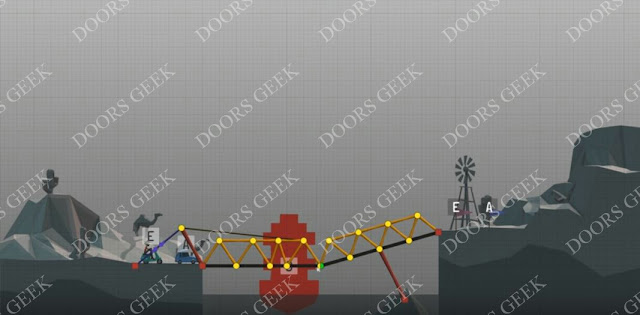 Poly Bridge Level 2-5 Slanted Drawbridge ~ Doors Geek