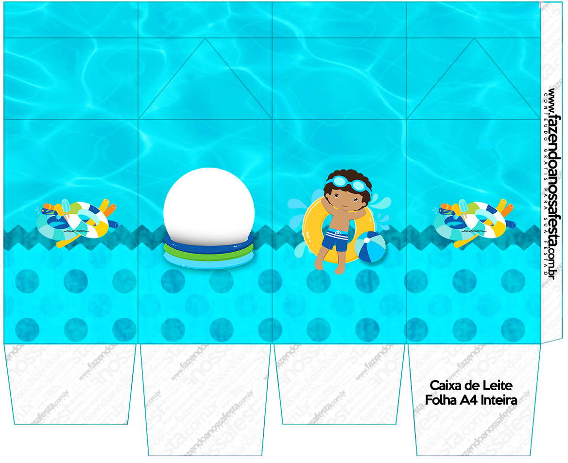 Brunette Boy Pool Party: Free Printable Boxes. - Oh My Fiesta! in english