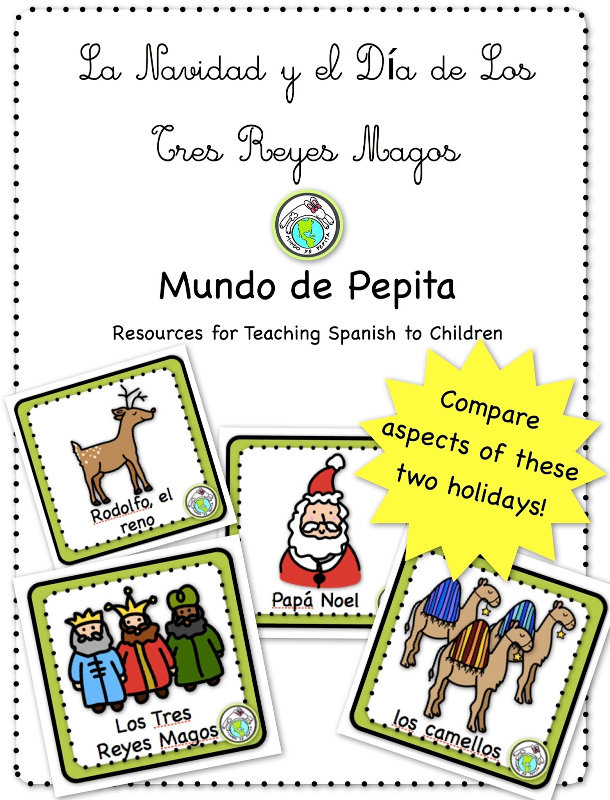 Comprehensible input infographic comparing La navidad and El Día de los ...