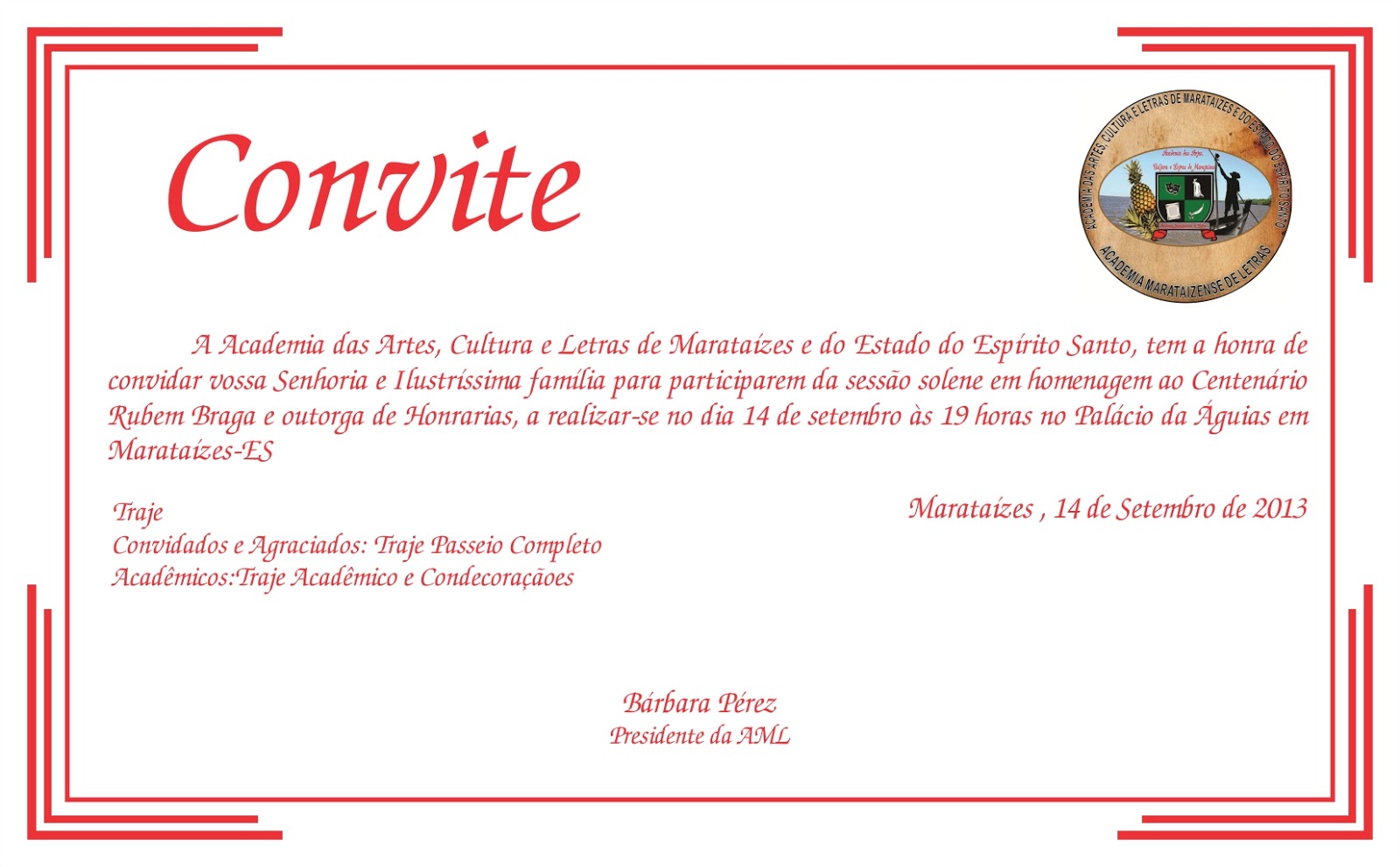 Blog do Comendador : Convite